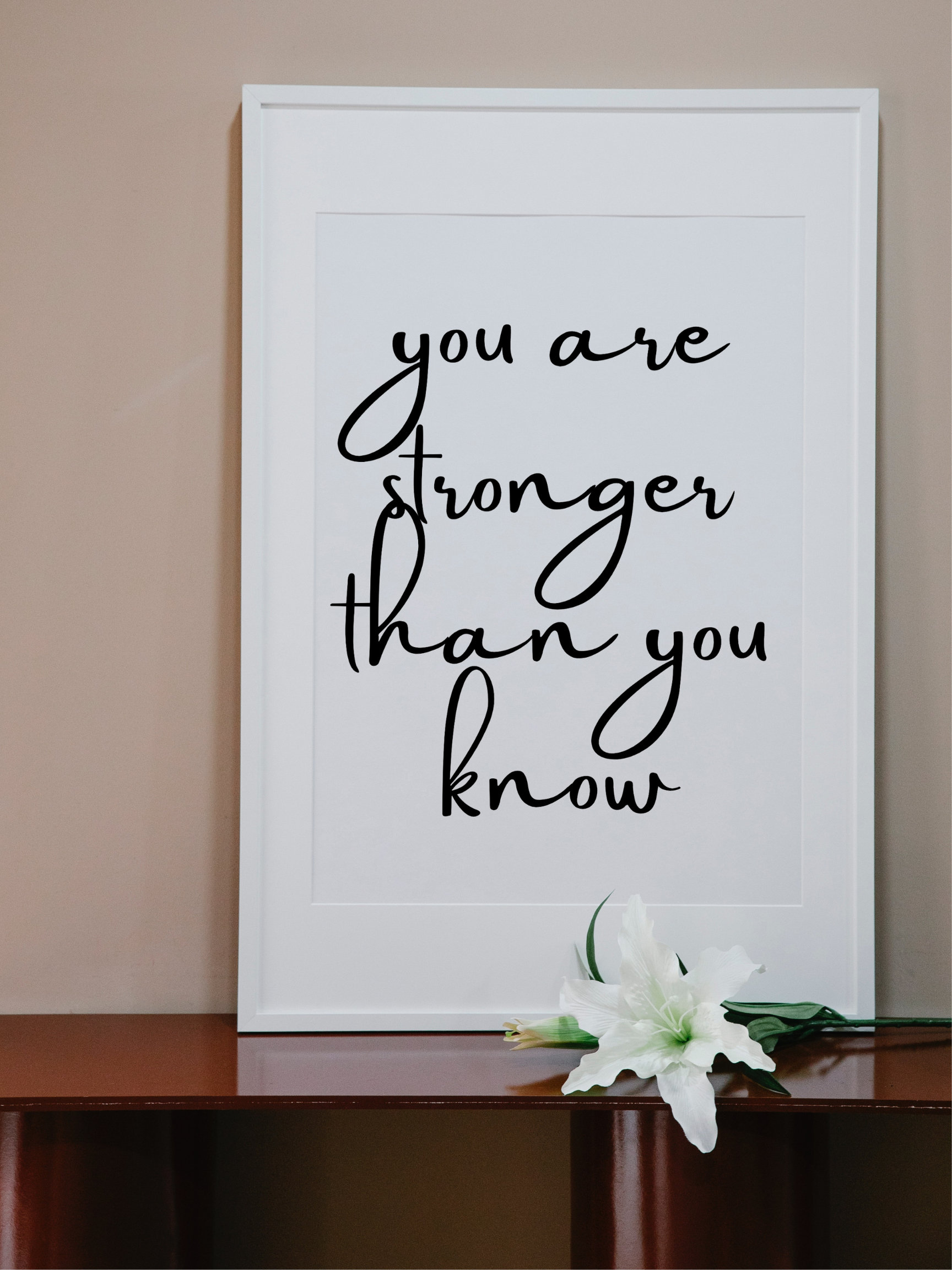 Stronger Than You Know Printable Poster - Etsy