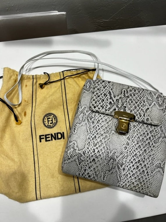 Vintage Fendi Snakeskin Bag Rare Original Classic Aut… - Gem