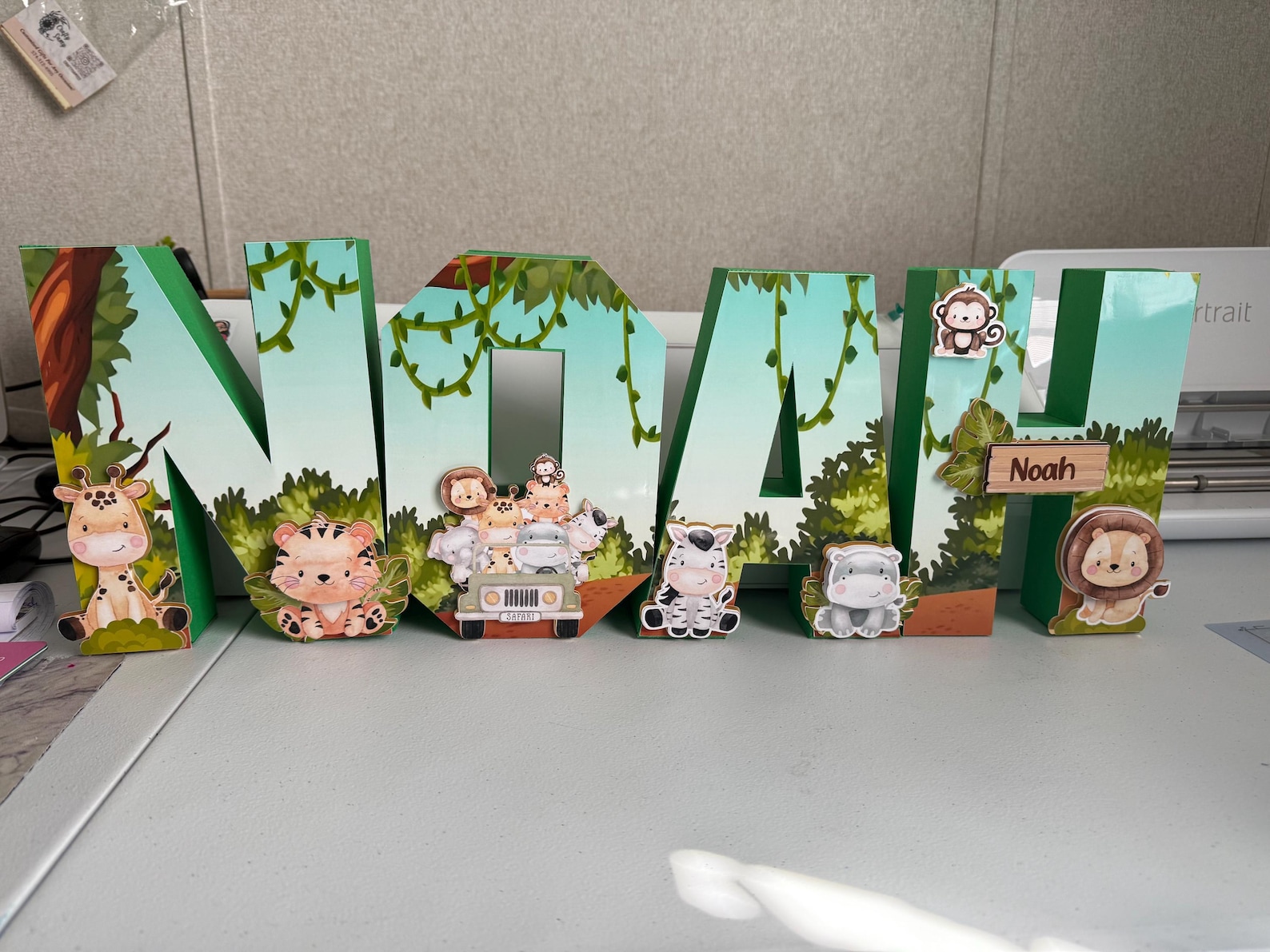 3D Safari Animal Letter: Jungle Theme Party Decor - Etsy