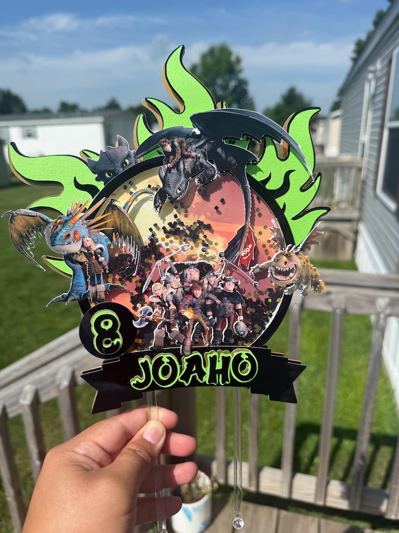 Cake Topper How to Train Your Dragon 2, Chimuelo Topper, Toothless ...