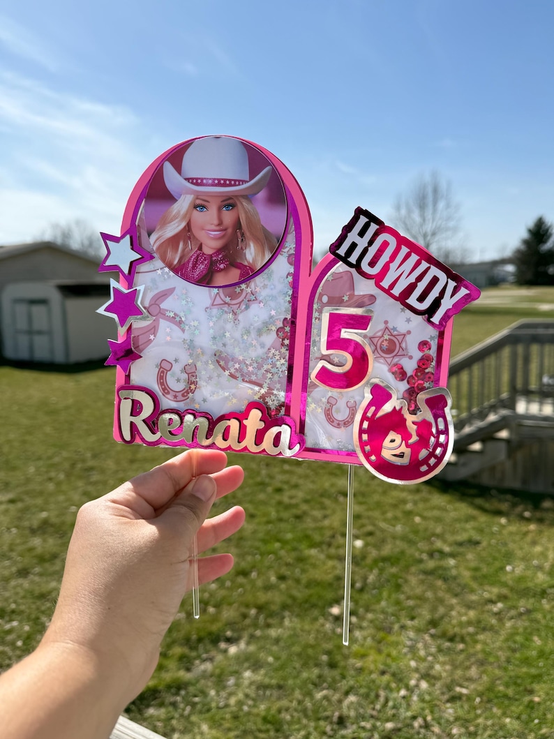 Caketopper Cowgirl Barbie With Shaker,.. - Etsy
