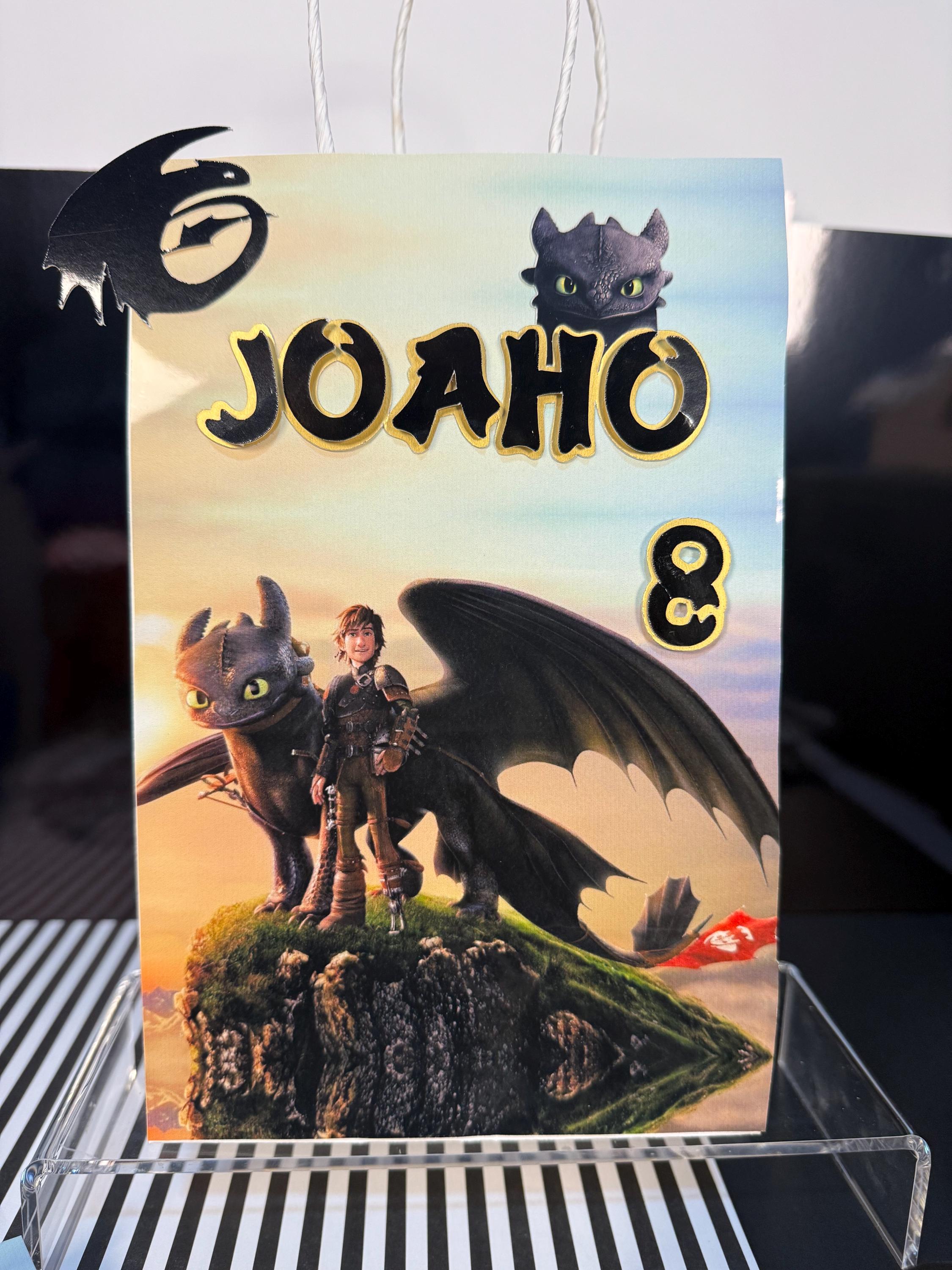 Personalized How to Train Your Dragon Favor Bags, Toothless Goodie Bags ...