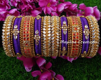 Silk Thread Bridal Bangles - Etsy