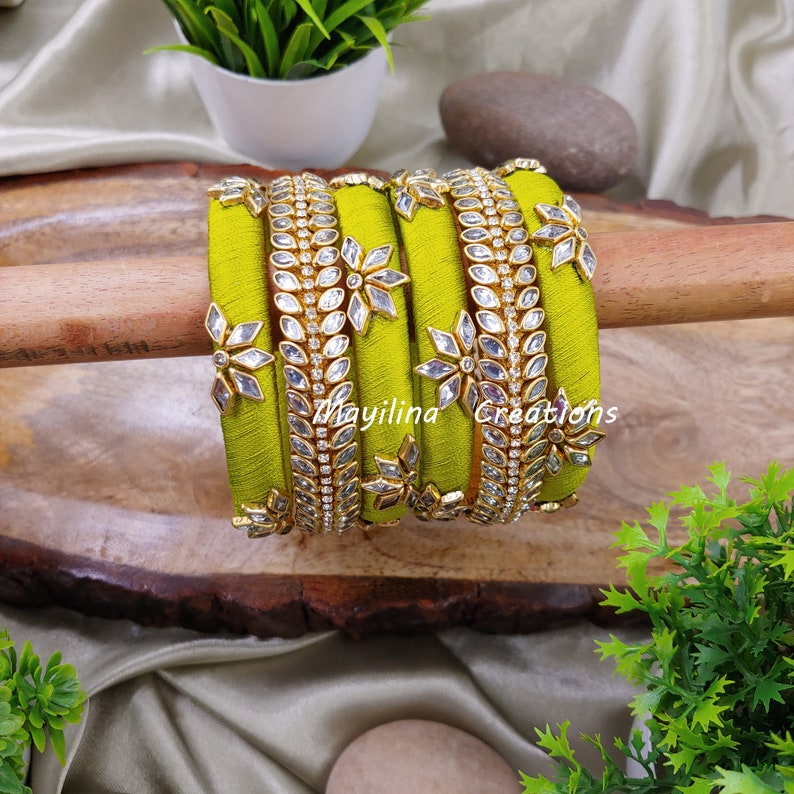 Silk Thread Budget Friendly Bangles for Wedding and Return Gifts - Etsy