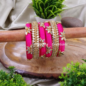Silk Thread Budget Friendly Bangles for Wedding and Return Gifts - Etsy