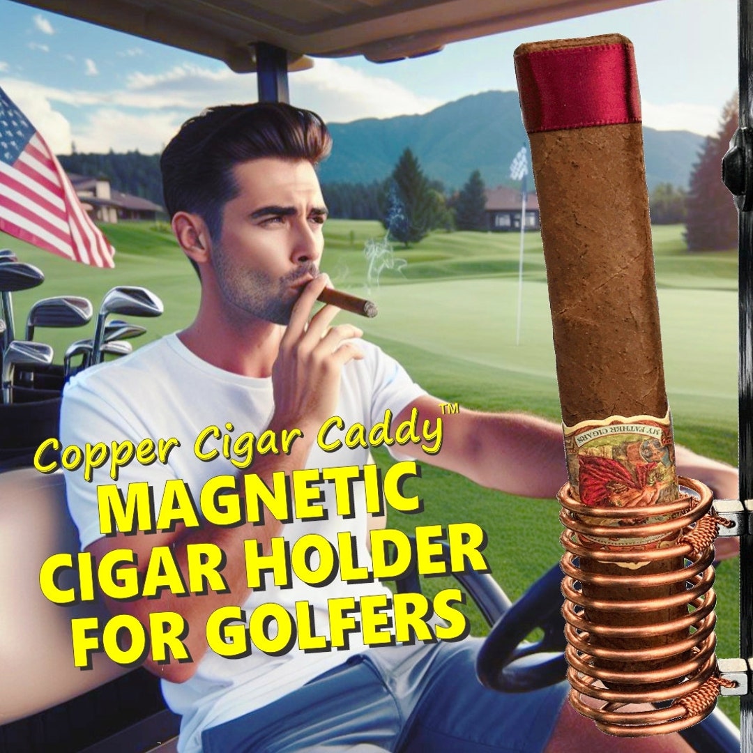 Golf Cigar Holder - Handmade, Solid Copper, Adjustable. A Statement of ...