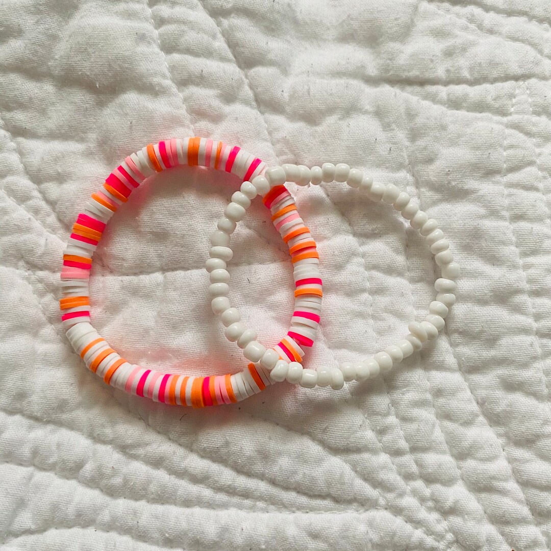 Preppy Bracelet Stack | the Neon Haze Stack! - Etsy