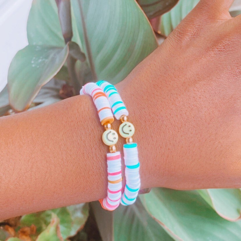 Preppy Bracelet Set the Sunrise and Ocean Best Friend Bracelet Set - Etsy
