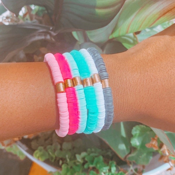 Clay Bead Bracelets Preppy - Etsy