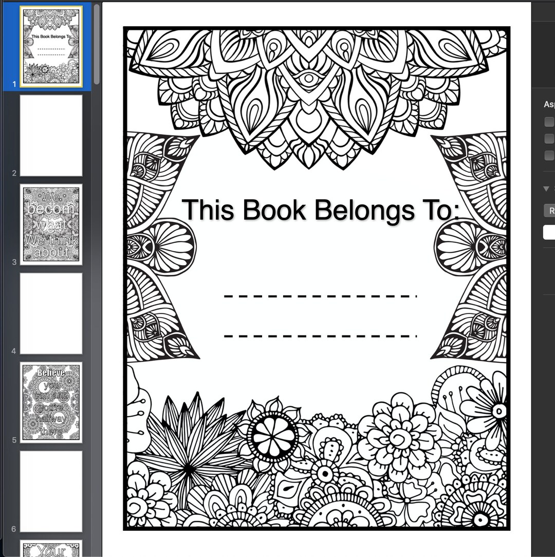 KDP Inspirational Quotes Coloring Book Interior Inspirational KDP ...