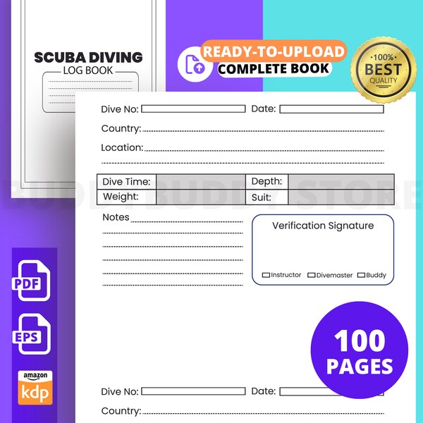 Scuba Dive Log Book - Etsy