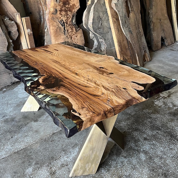 Live Edge Epoxy Table - Etsy