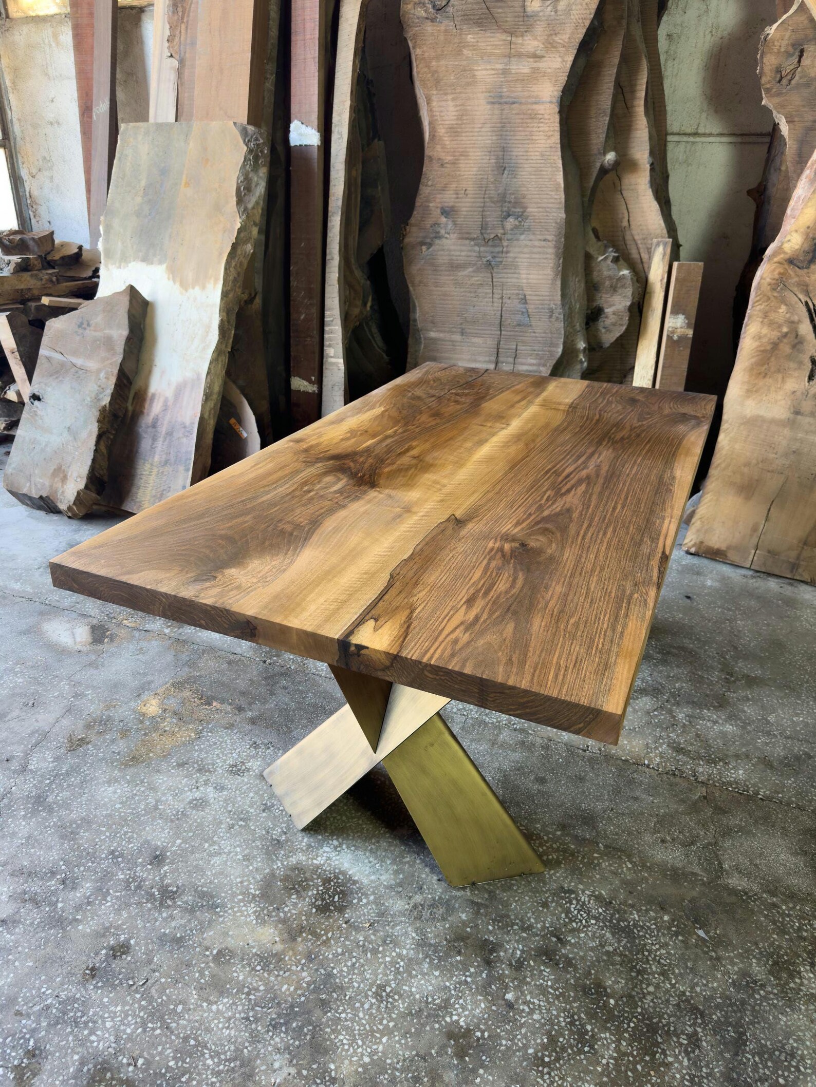 Solid Walnut Wood Dining Table, Walnut Wooden Table, Kitchen Table ...
