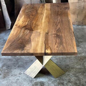 Solid Walnut Wood Dining Table, Walnut Wooden Table, Kitchen Table ...