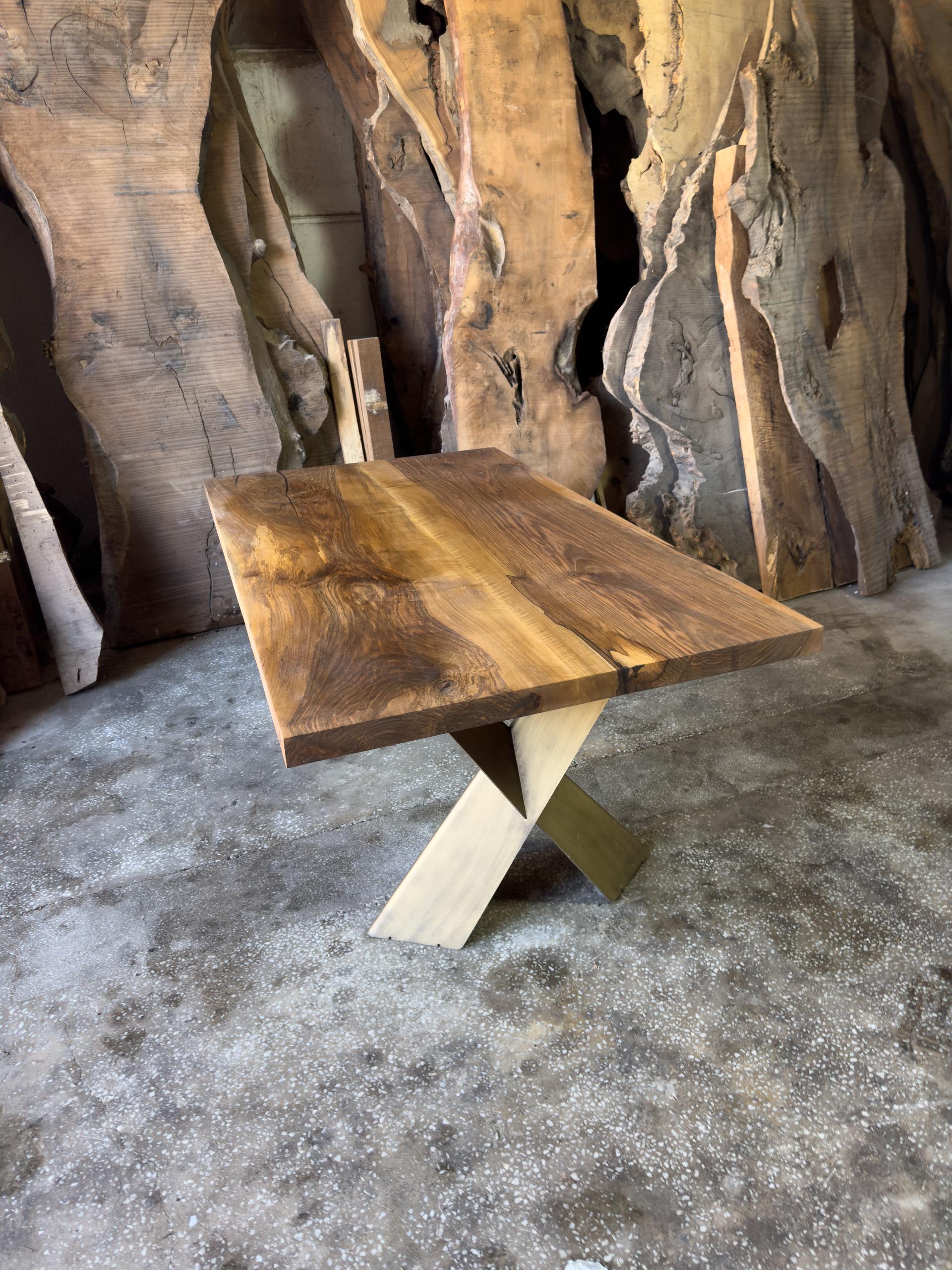 Solid Walnut Wood Dining Table, Walnut Wooden Table, Kitchen Table ...