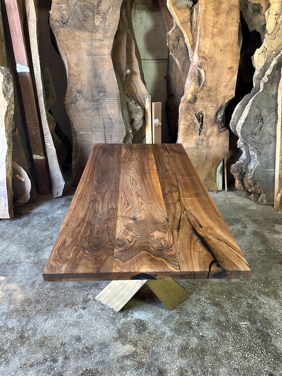 Natural Walnut Wood Table