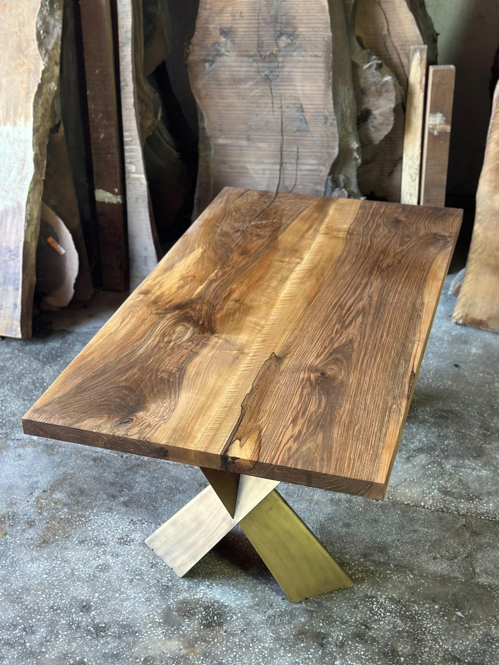 Solid Walnut Wood Dining Table, Walnut Wooden Table, Kitchen Table ...