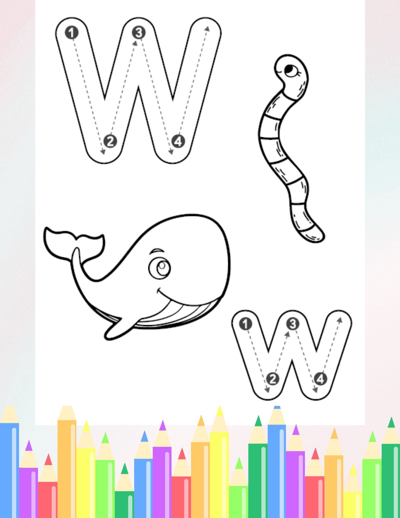 Printable Alphabet Coloring Pages for Kids, Learning Letters Sheets for ...