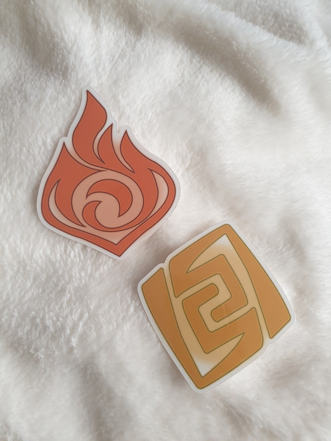 Genshin Impact Vision Emblem Sticker Geo Pyro - Etsy Finland