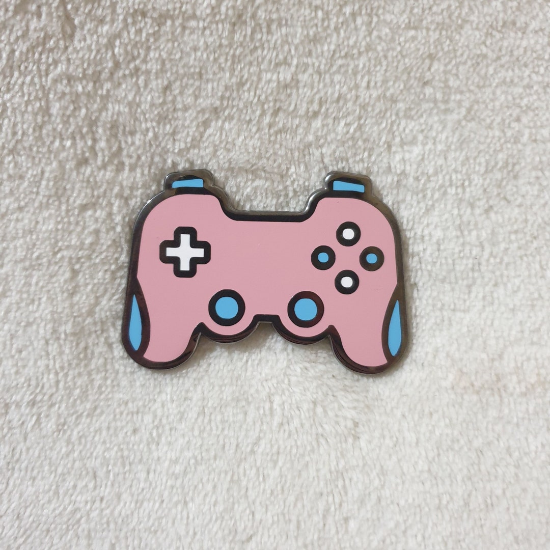 Pink Cotton Candy Controller Pin - Etsy