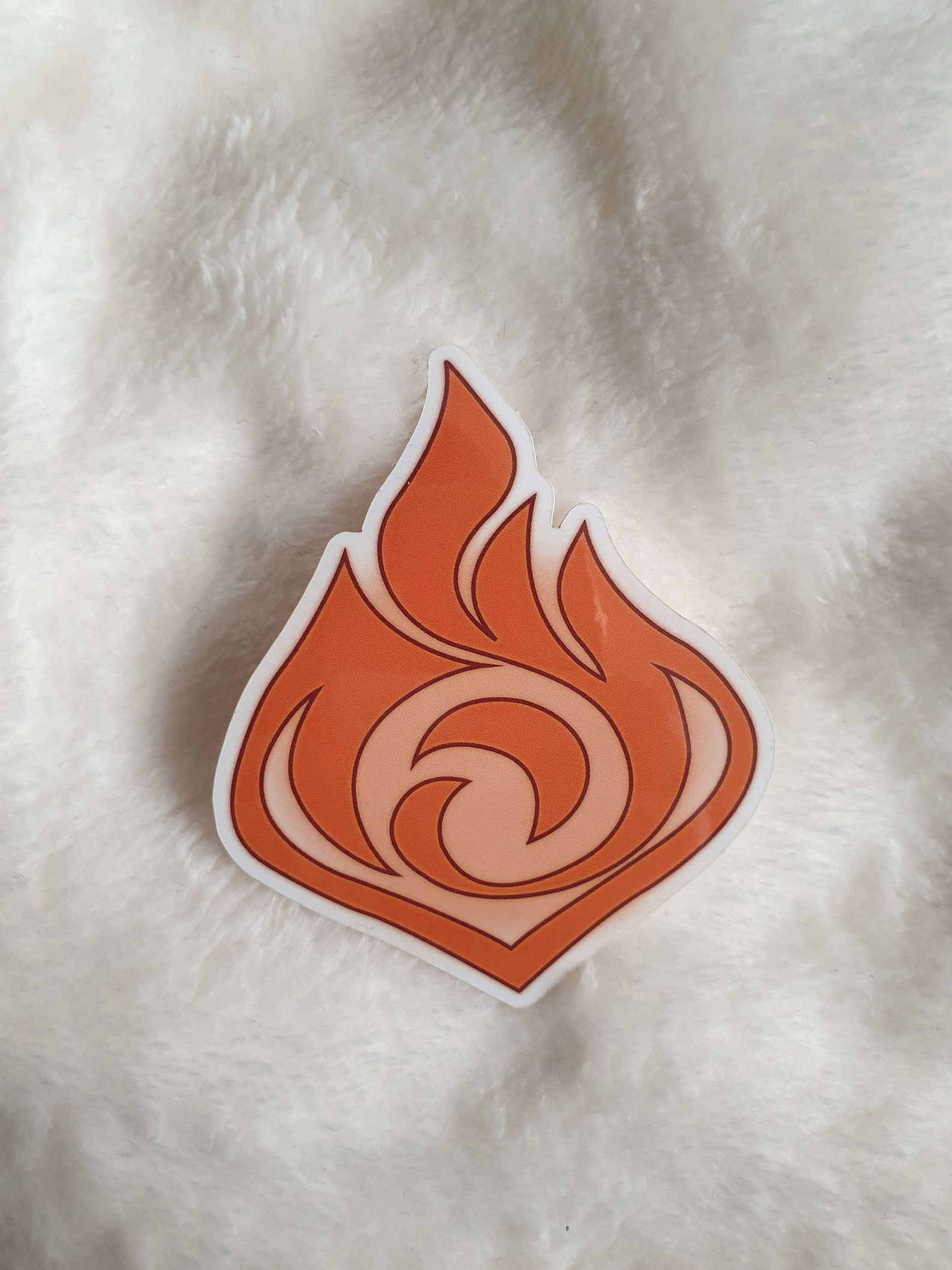 Genshin Impact Vision Emblem Sticker Geo Pyro - Etsy
