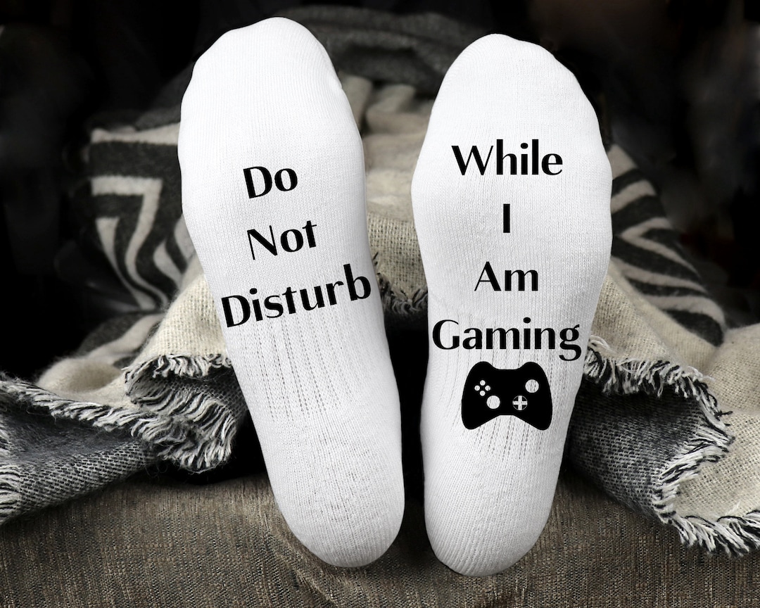 Do Not Disturb While Gaming Socks, Gaming Socks, Gift for Him, Funny ...