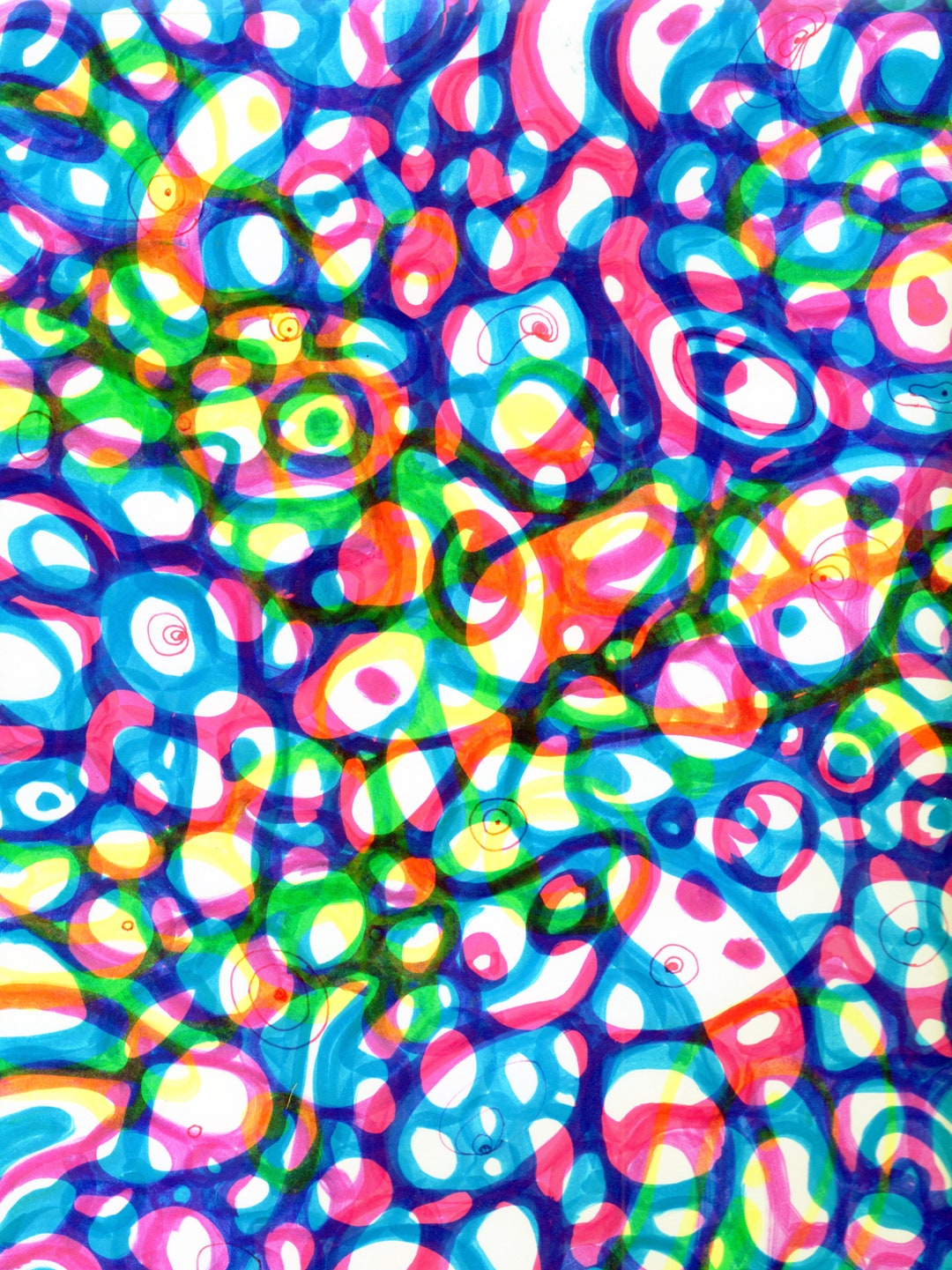 Abstract Optical Illusion, Optical Illusion Waves, Original Painting ...