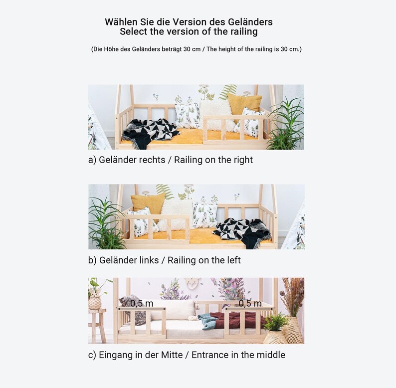 House Bed With Fall Protection Children's Bed Kids House - Etsy