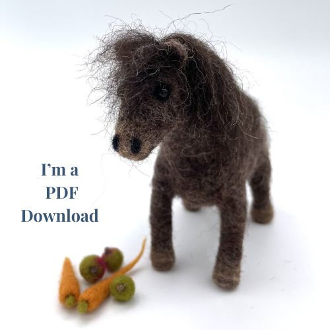 Needle Felted Exmoor Thelwell Pony PDF Downloadable Instructions - Etsy