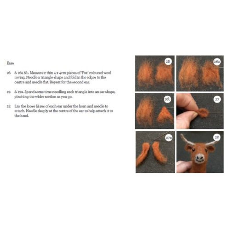 Needle Felted Highland Cow (muckle Coo) PDF Downloadable Instructions ...