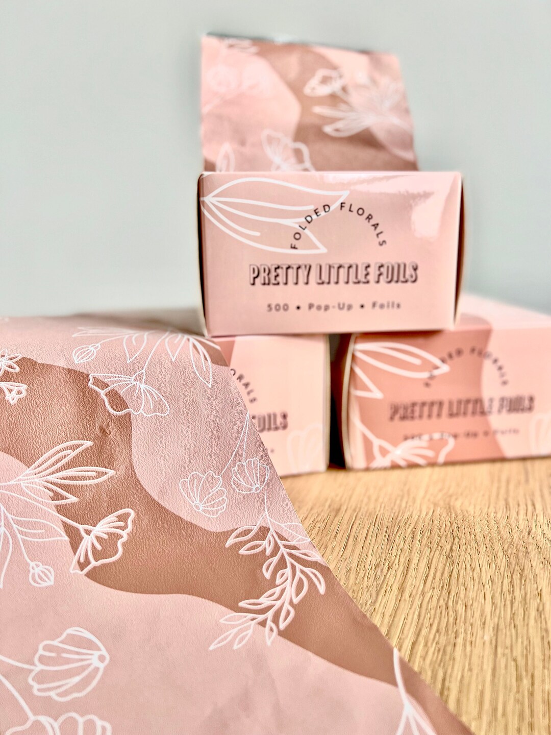 Folded Floral, 500 Embossed, Pop up Foil Sheets - Etsy