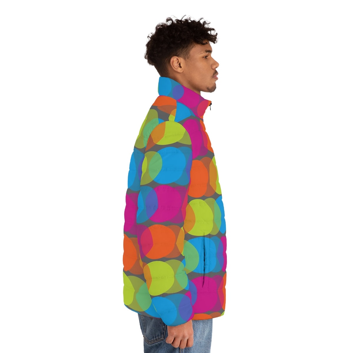 Men's Puffer Jacket AOP, All Over Print Puffer Jacket, Puffers ...