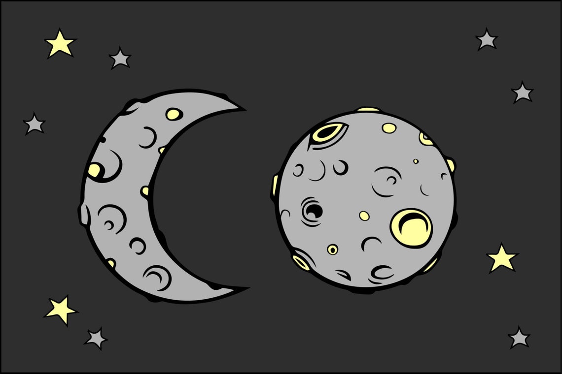 Moon Svg, Full Moon Svg, Wall Print, SVG, JPEG, Cricut Image,wall Decor ...