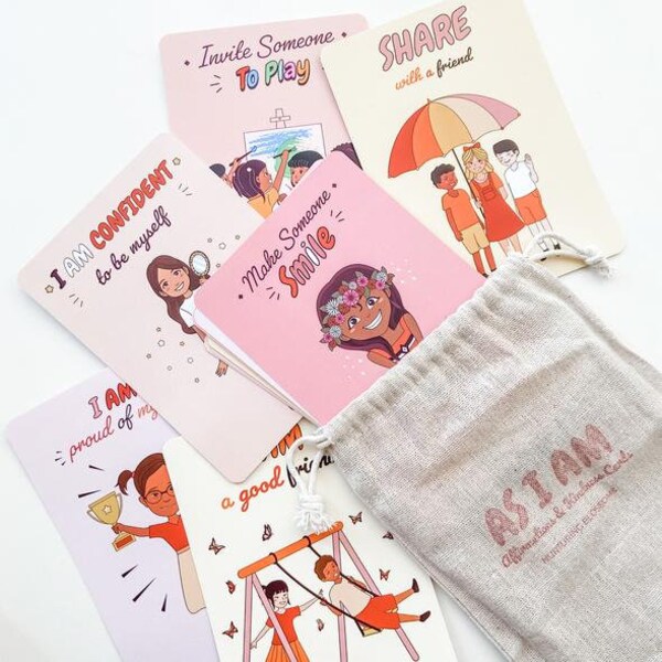 Affirmation Card Template - Etsy