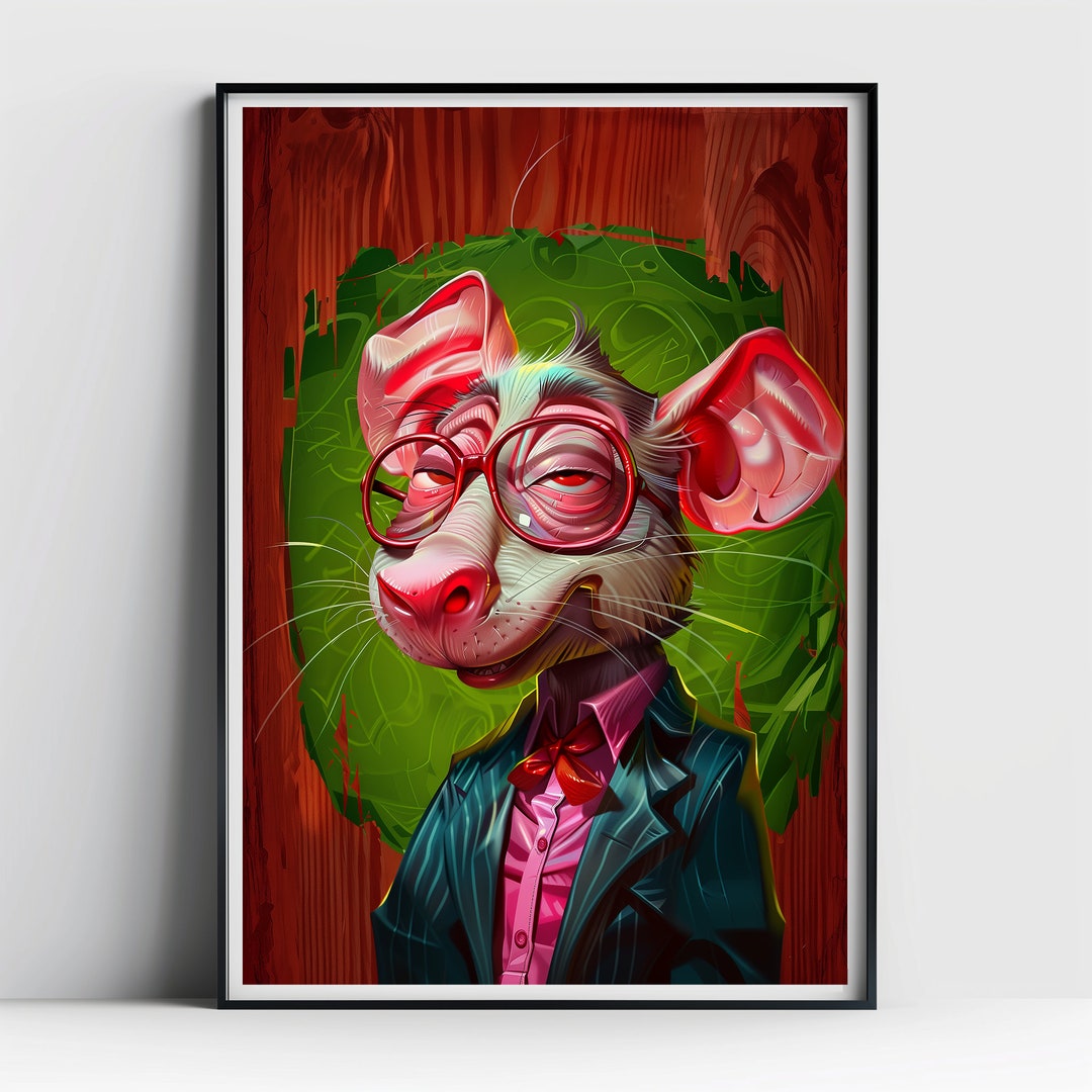 WOODEN PUZZLE Caricature Mug Shot Puzzle of a Dandy Hamster 1 Free ...