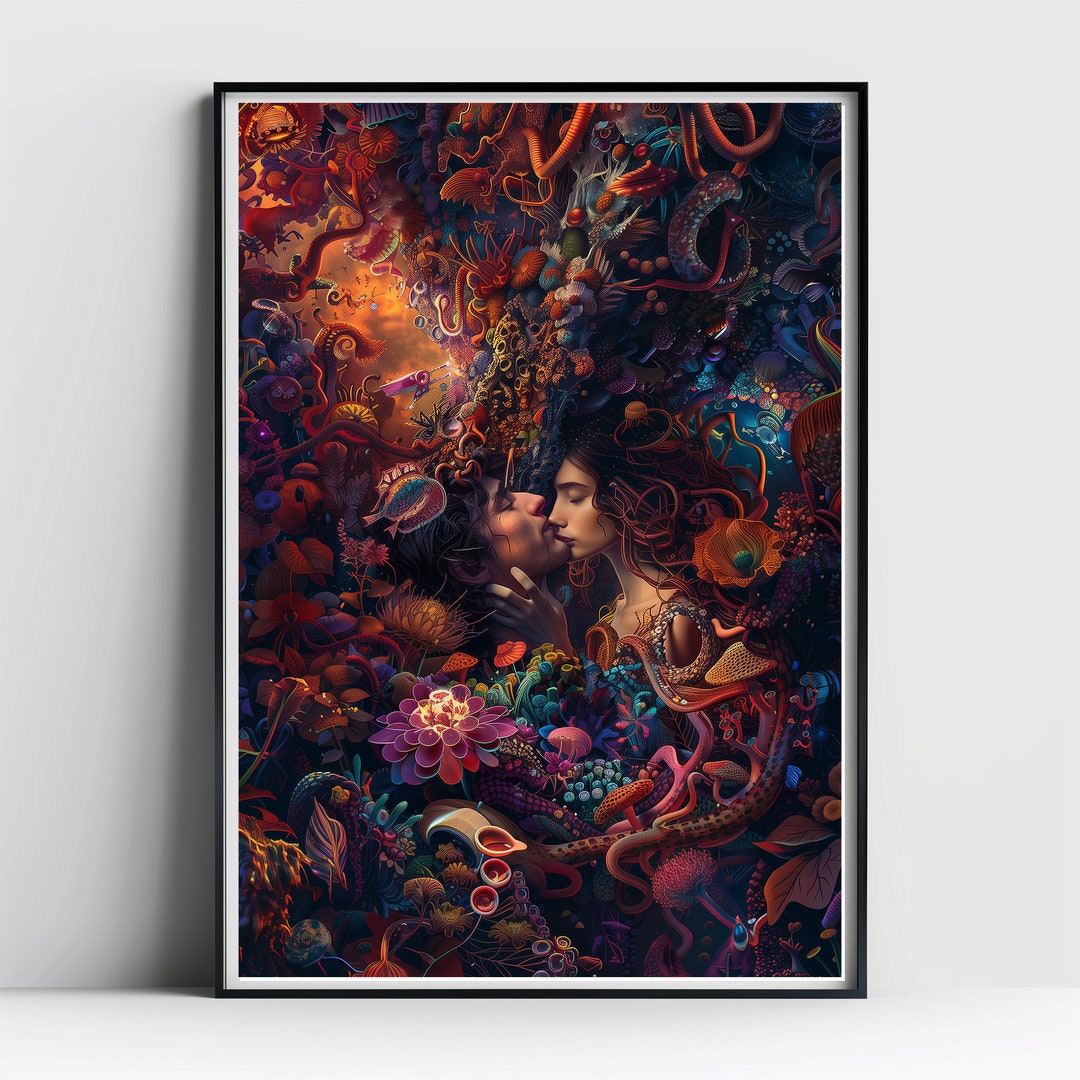 Very Difficult WOODEN PUZZLE Strange Couple Kissing 74 FREE Poster ...