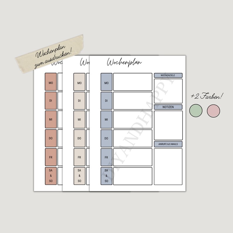 Weekly Schedule to Print Out - Etsy