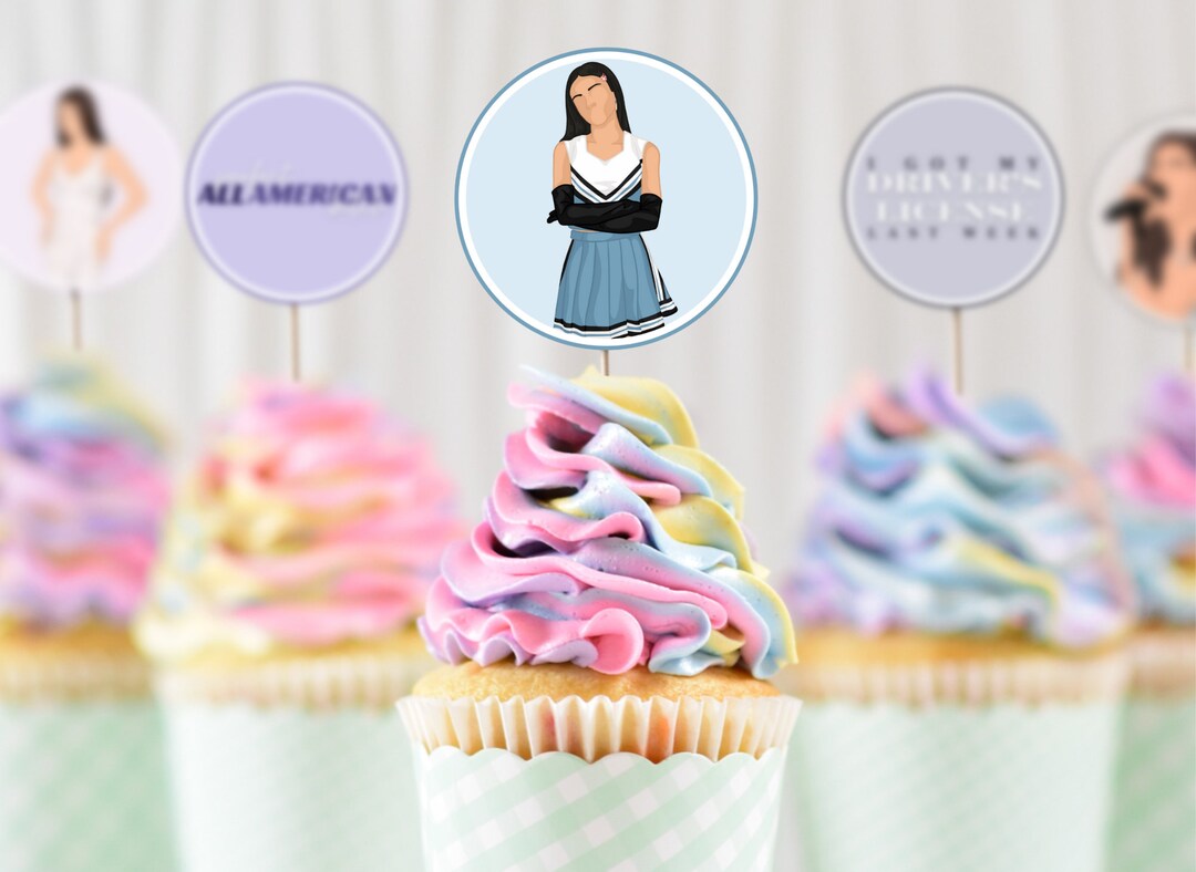 Olivia Rodrigo Cupcake Toppers Faceless Art Digital Download Printable ...