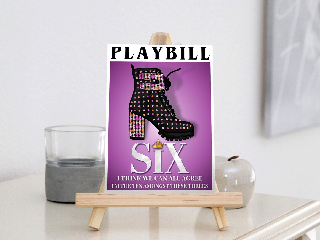 Six the Musical Playbill Playbill Poster Six Print Musical Prints ...
