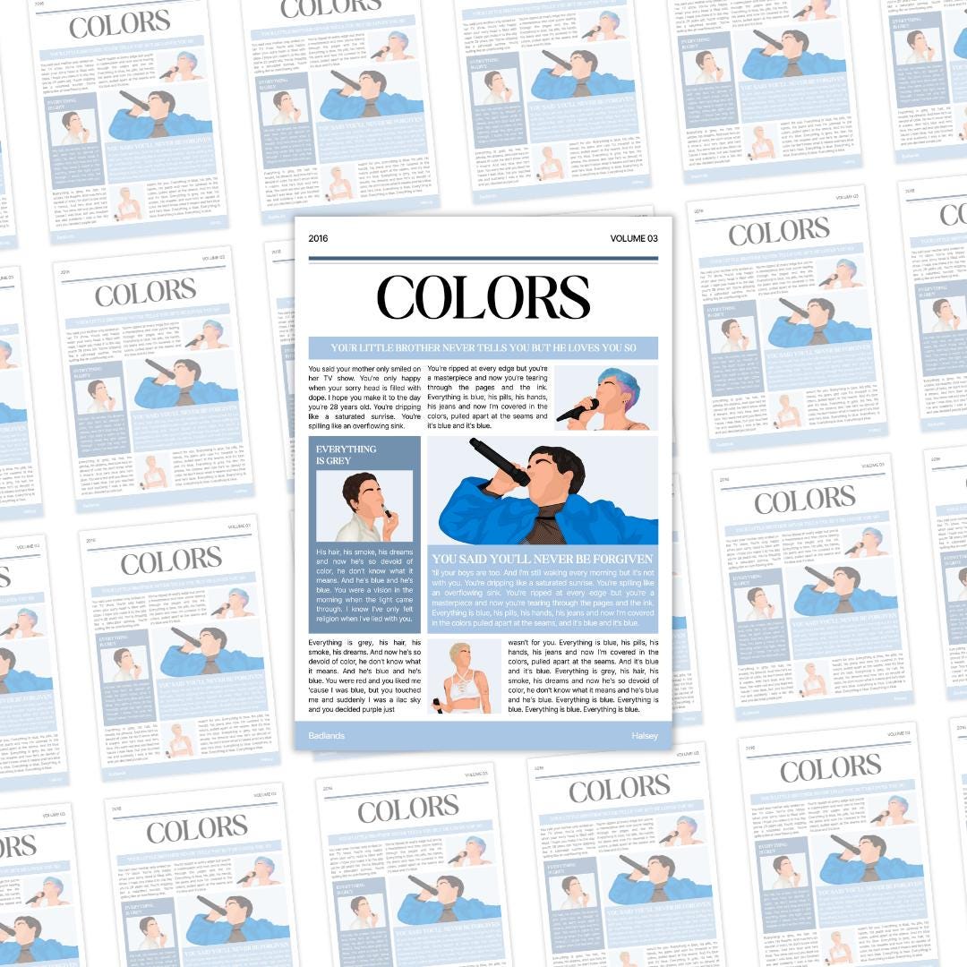 Colors Lyrics Digital Poster | Lyric Posters | Digital Download ...