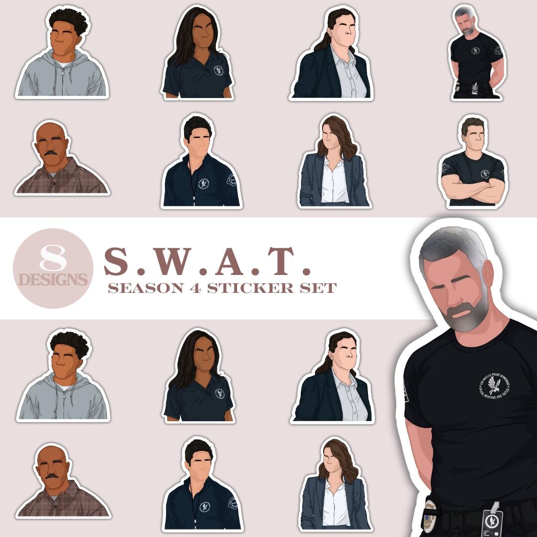 SWAT Season 4 Digital Sticker Set | Pack of 8 | Digital Downloads ...