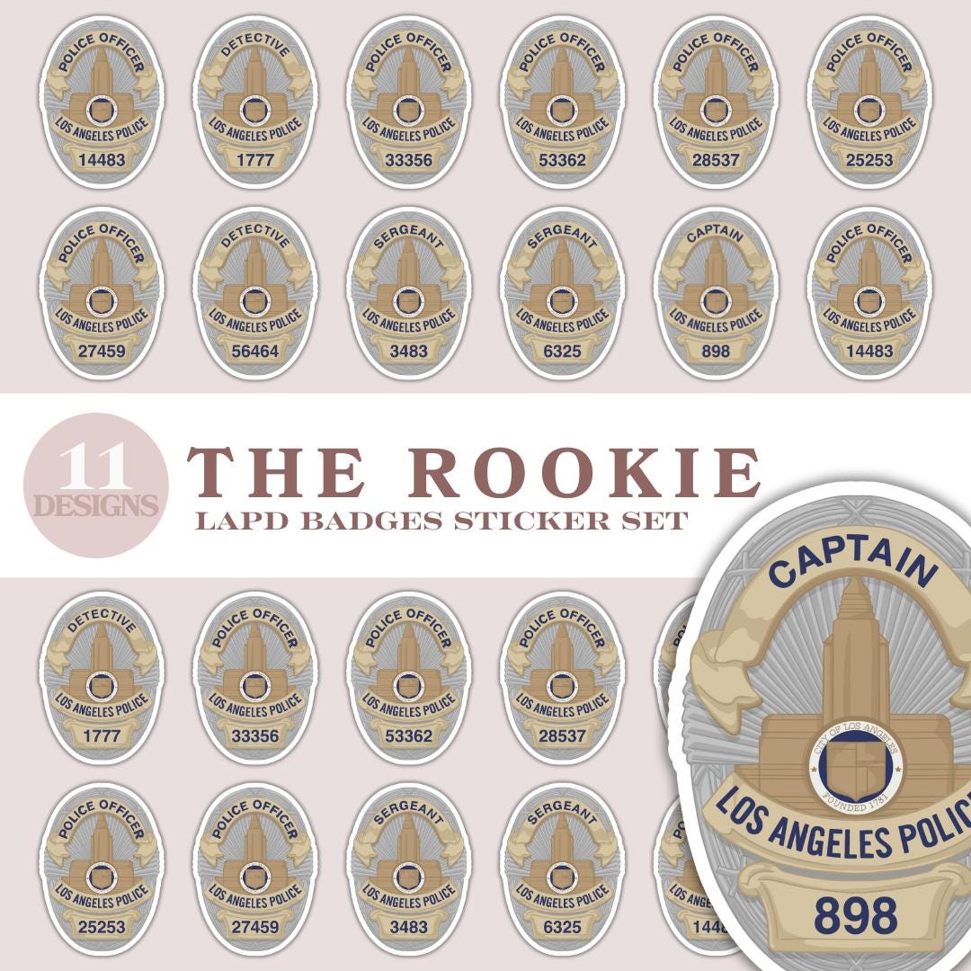 The Rookie LAPD Badges Digital Sticker Set | Pack of 11 | Digital ...