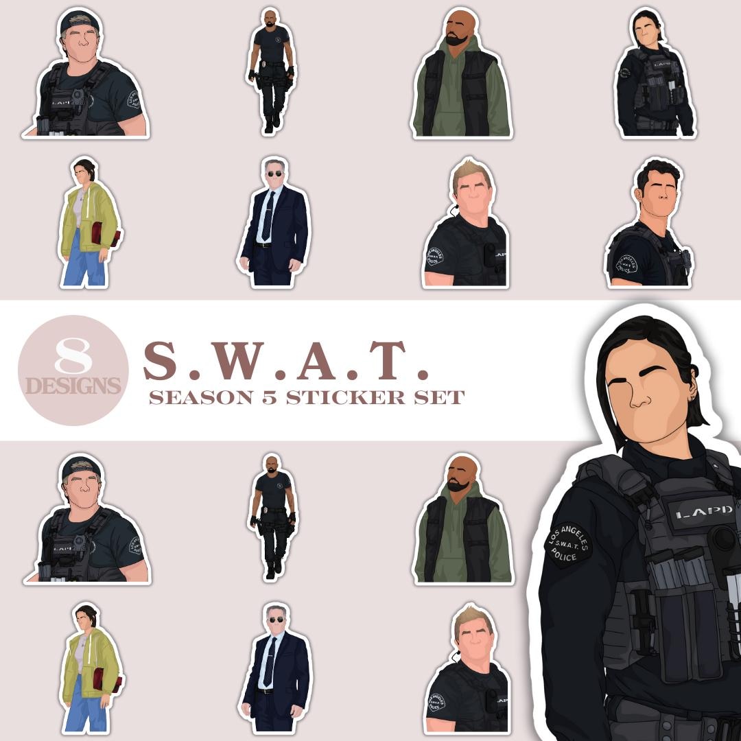 SWAT Season 5 Digital Sticker Set | Pack of 8 | Digital Downloads ...