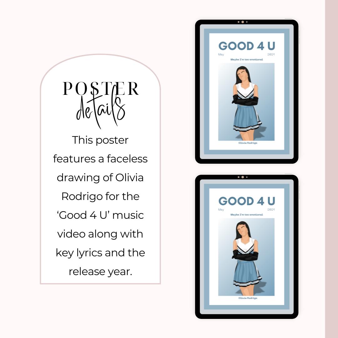 Good 4 U Music Video Digital Poster | Music Inspired Posters | Digital ...