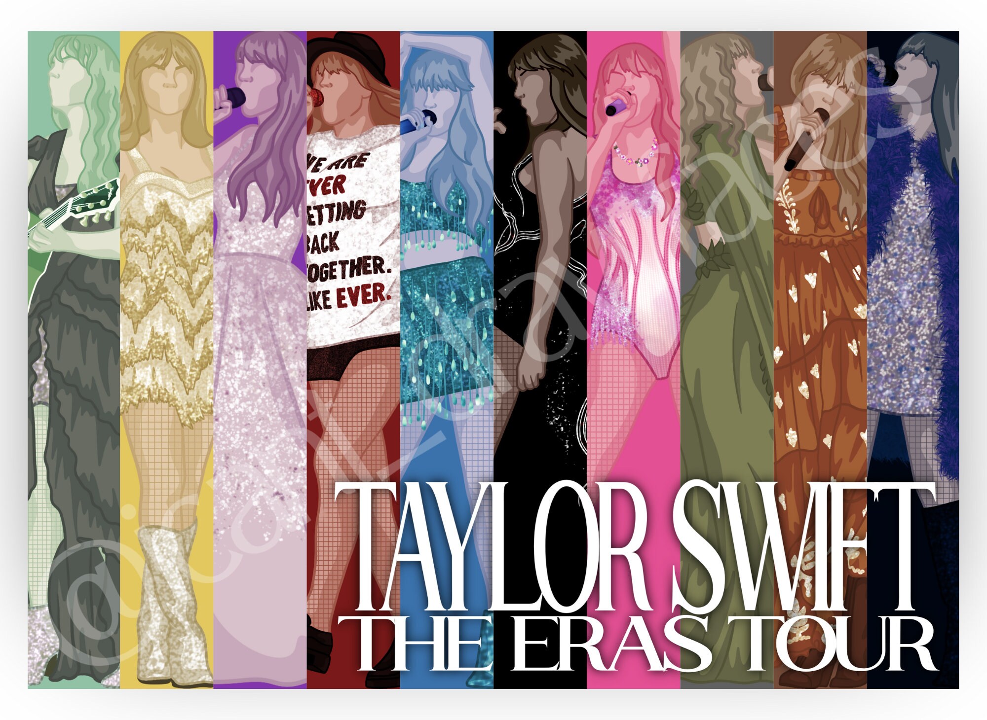 The Eras Tour Poster Digital Art Digital Download Digital Poster Poster ...