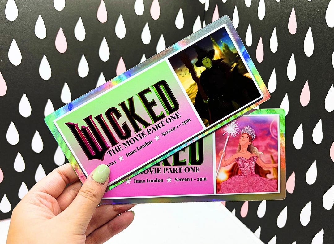 Personalised Wicked the Movie Ticket Movie Keepsake Cinema Ticket Movie ...