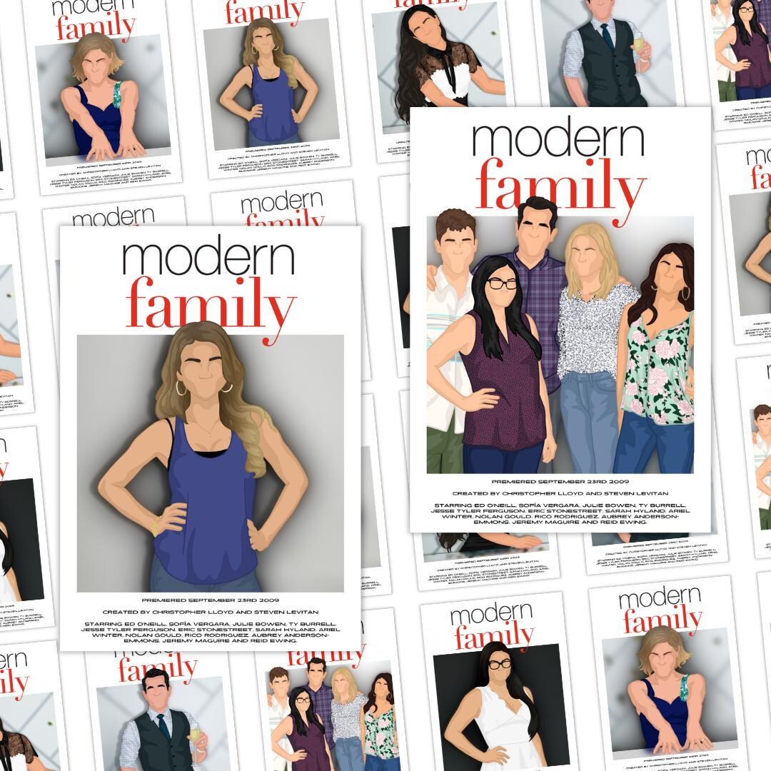 Modern Family Series Minimalist Poster | Modern Family Series Posters ...