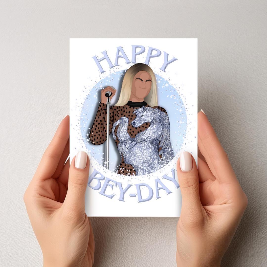 Happy Beyday Printable Card | Birthday Cards | Pastel Card | Beyoncé ...