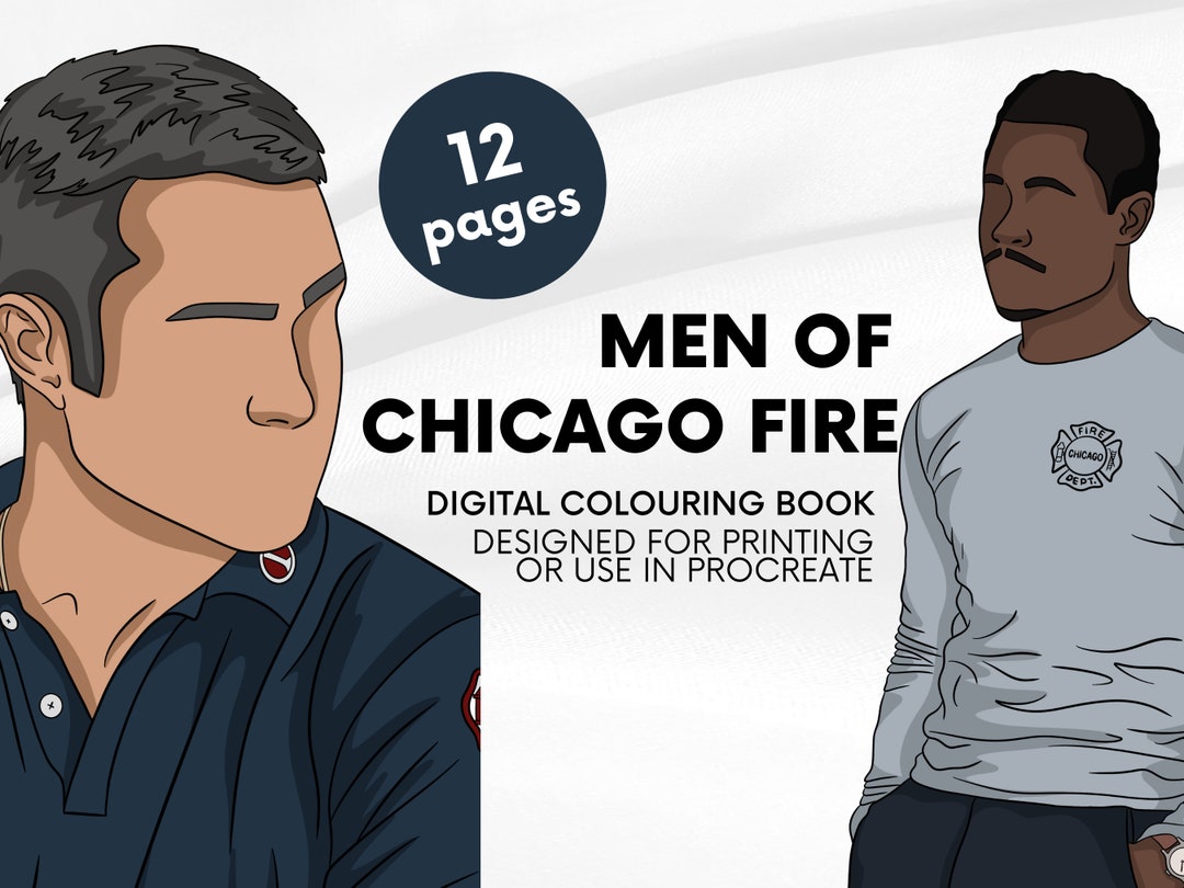 Men of Chicago Fire Digital Colouring Book Faceless Art - Etsy Australia