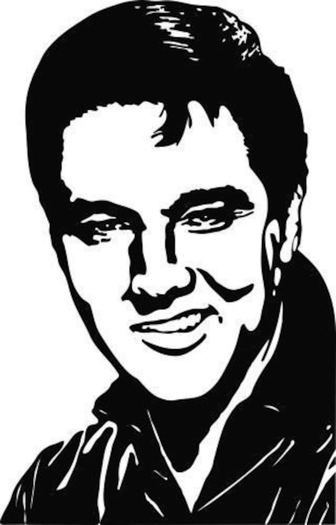 Elvis Presley Svg Clipart SVG Elvis the Pelvis Rock'n - Etsy